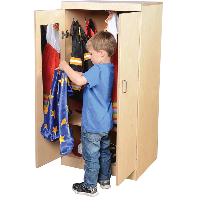 Dress Up Cupboard for Kids | Wooden Dramatic Play Storage with Mirror ...