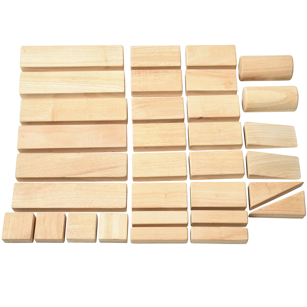 Beginner Unit Block Set | 32 High-Quality Hardwood Blocks for Endless ...