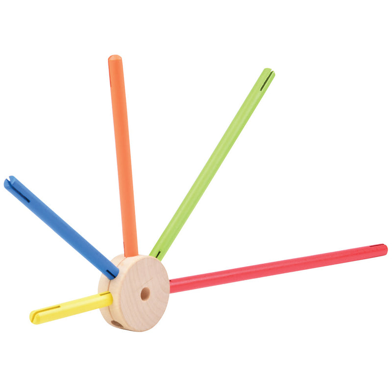 Classic Wood Builder STEM Toy Set | 208-Piece Rod and Connector ...