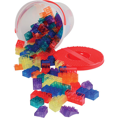 Preschool Sized Transparent Building Bricks Set