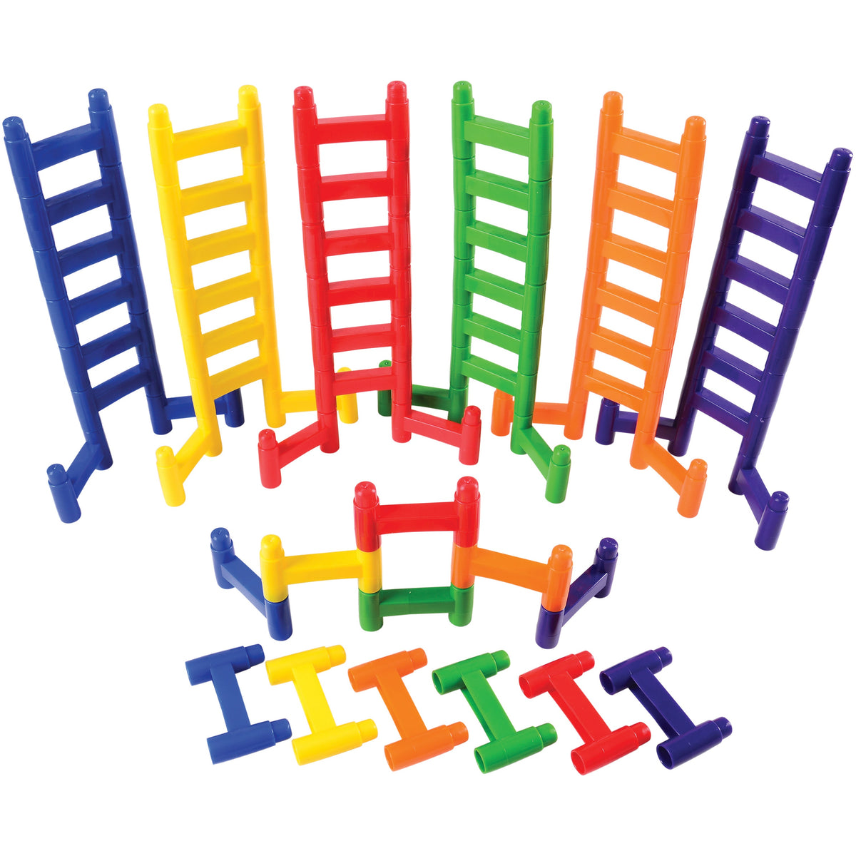 Constructive Playthings Ladder Links Set | 60-Piece Early Education ...