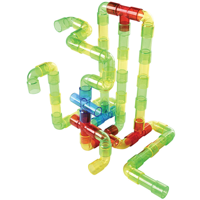 Constructive Playthings Translucent Pipe Builders - 80 PC