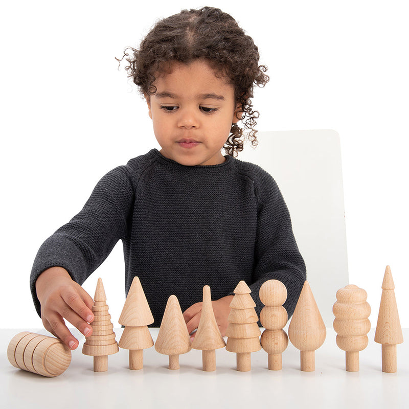 Natural Small Wooden Block Trees | Constructive Playthings