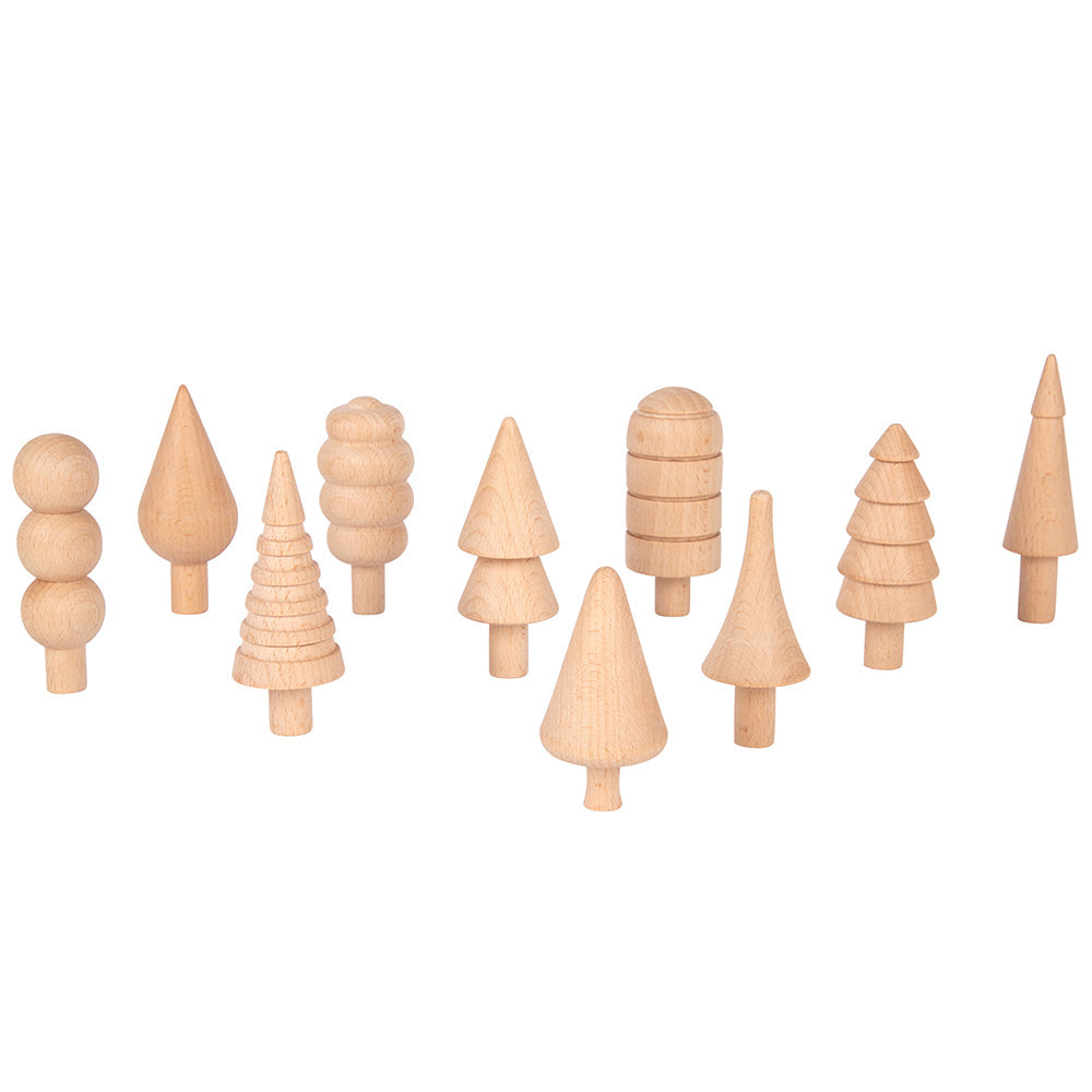 Natural Small Wooden Block Trees | Constructive Playthings
