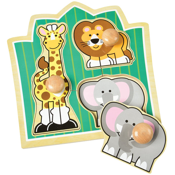 Melissa & DougⓇ Jungle Friends Jumbo Knob Puzzle - 3 PC