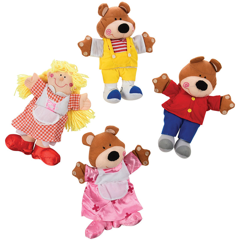 Goldilocks & The 3 Bears Puppets - Set of 4