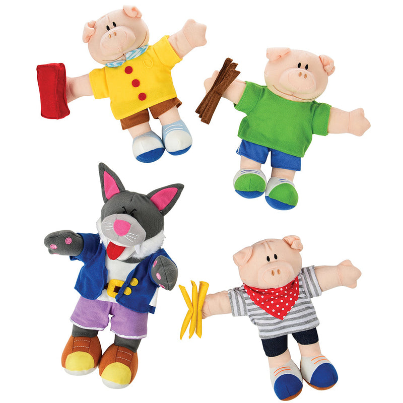 3 Little Pigs Puppets - Set of 4 for all ages