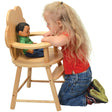 Sturdy Hardwood Doll High Chair with Scalloped Back | Large Doll Seat ...