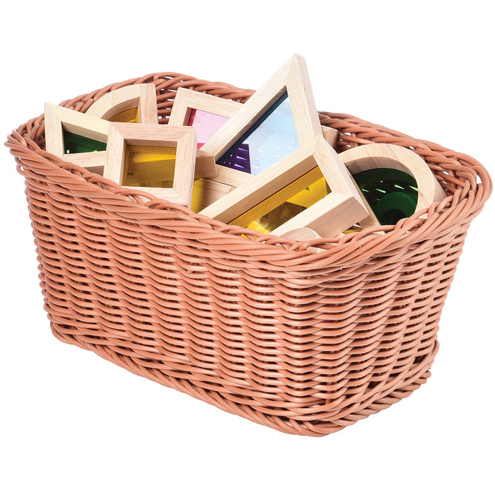 Rectangle Plastic Woven Baskets | Set of 3 | Durable, Dishwasher-Safe ...