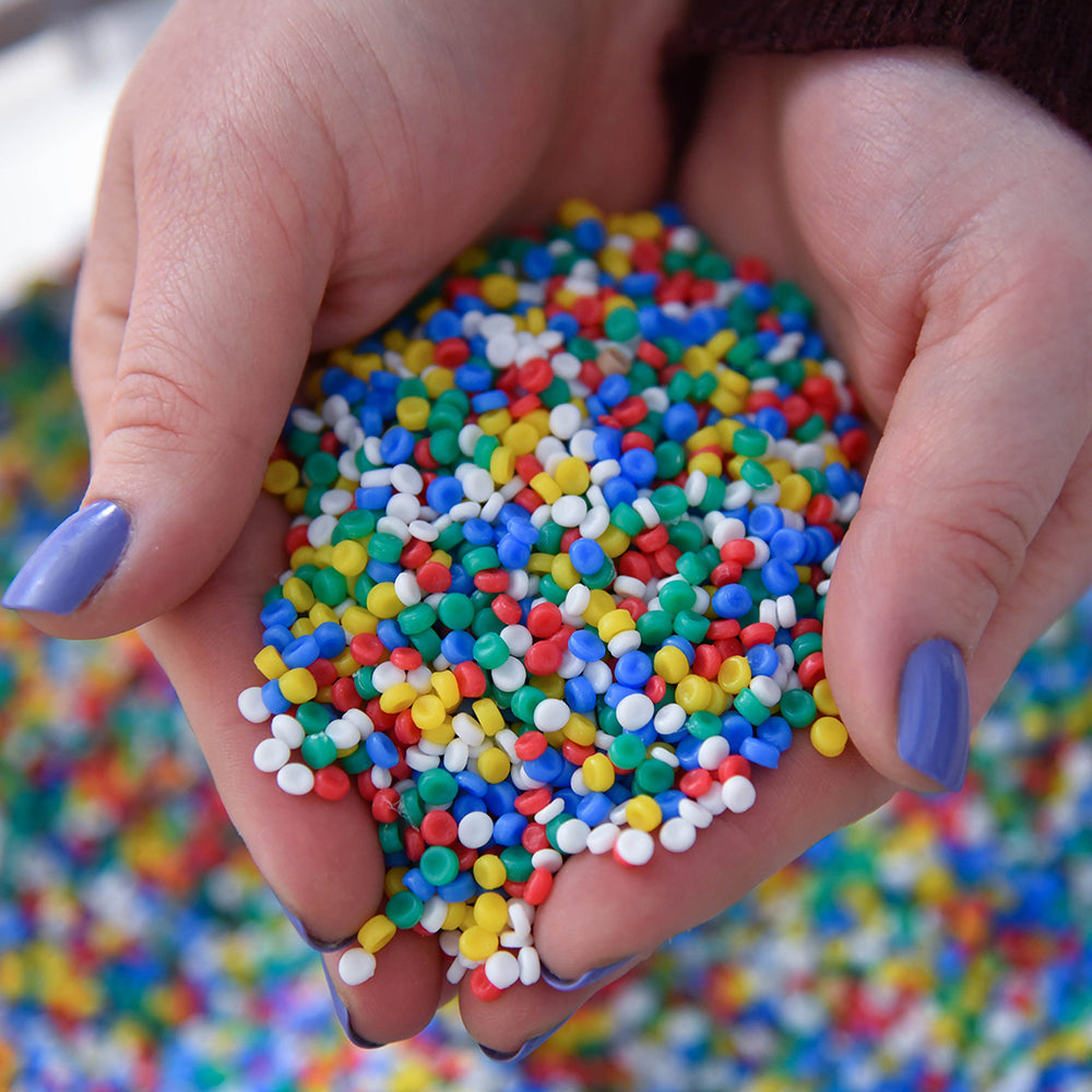 Vibrant Multi-Colored Plasti-Pellets: Sensory Play for Early Learners