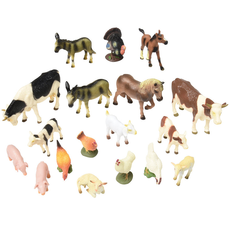 Block Play Farm Animals --18 piece set