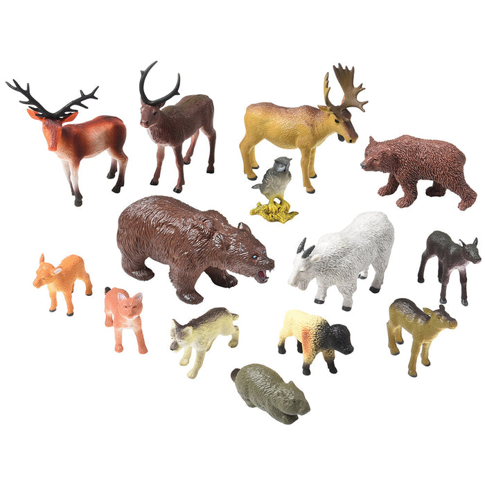 Forest Animal Playset | 14 Adorable North American Animal Figures for ...