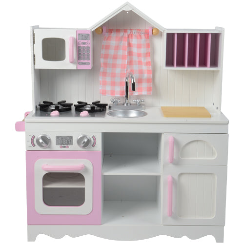 As Cozy As Home Play Kitchen | Wooden Pretend Play Set with Burners ...