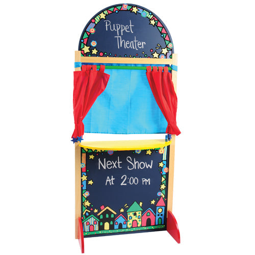 Hard wood Puppet Theater with chalkboard