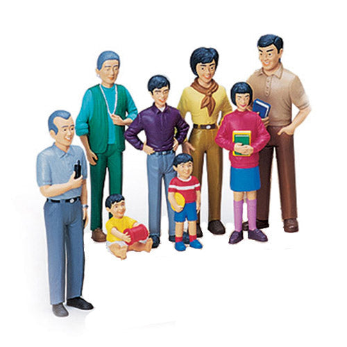 Pretend Play Families - Set of 8 Asian Family Figures