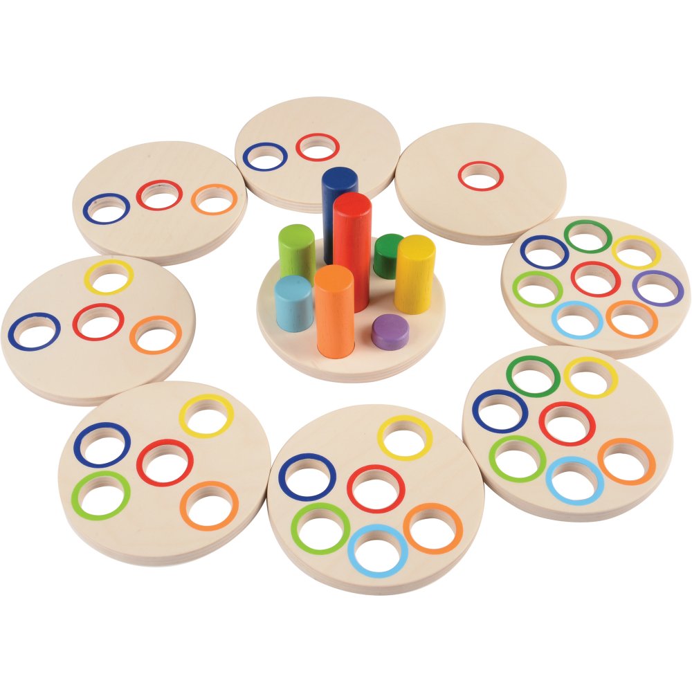 Wooden Logic Stacking Puzzle | Educational Tower with Interchangeable ...