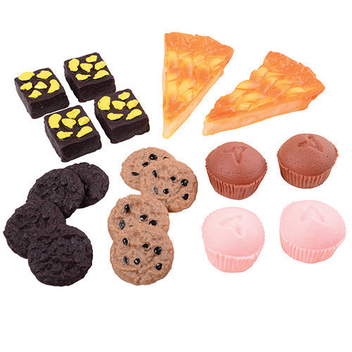 Perfect Pastries 18-Piece Play Food Set | Realistic Heavy Vinyl Cookies ...