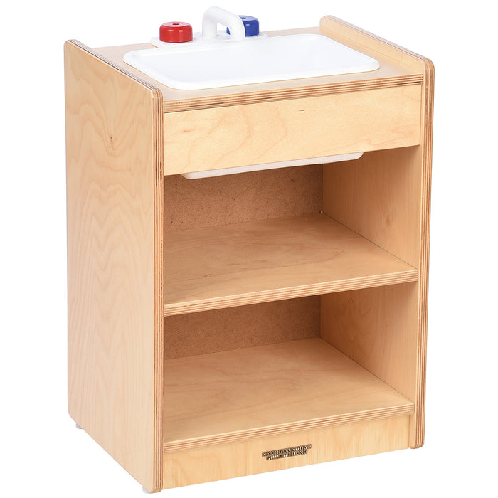 Safe-Play Eco-Friendly Wooden Toddler Kitchen Sink | Realistic Pretend ...