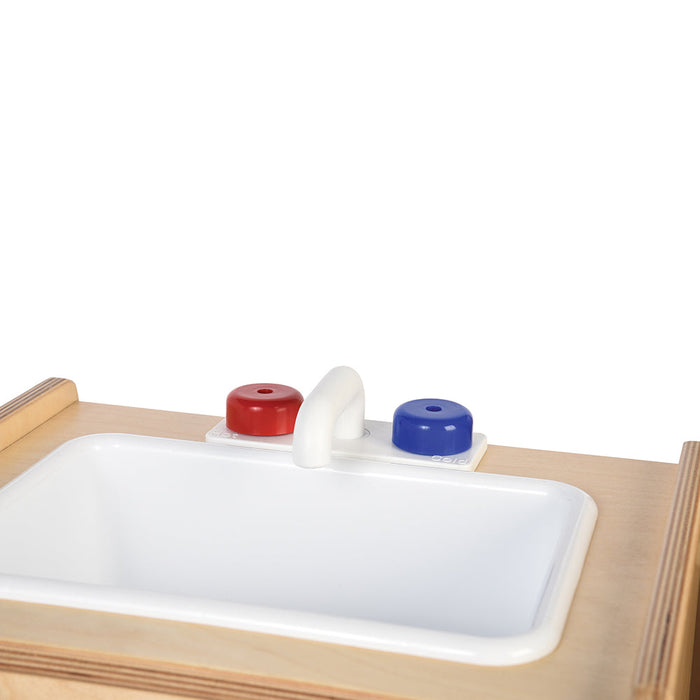Safe-Play Eco-Friendly Wooden Toddler Kitchen Sink | Realistic Pretend ...